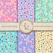 Thick Sprinkles Digital Paper, Rainbow Confetti, Pastel Donut Sprinkles ...