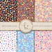 Thick Sprinkles Digital Paper, Rainbow Confetti, Pastel Donut Sprinkles ...