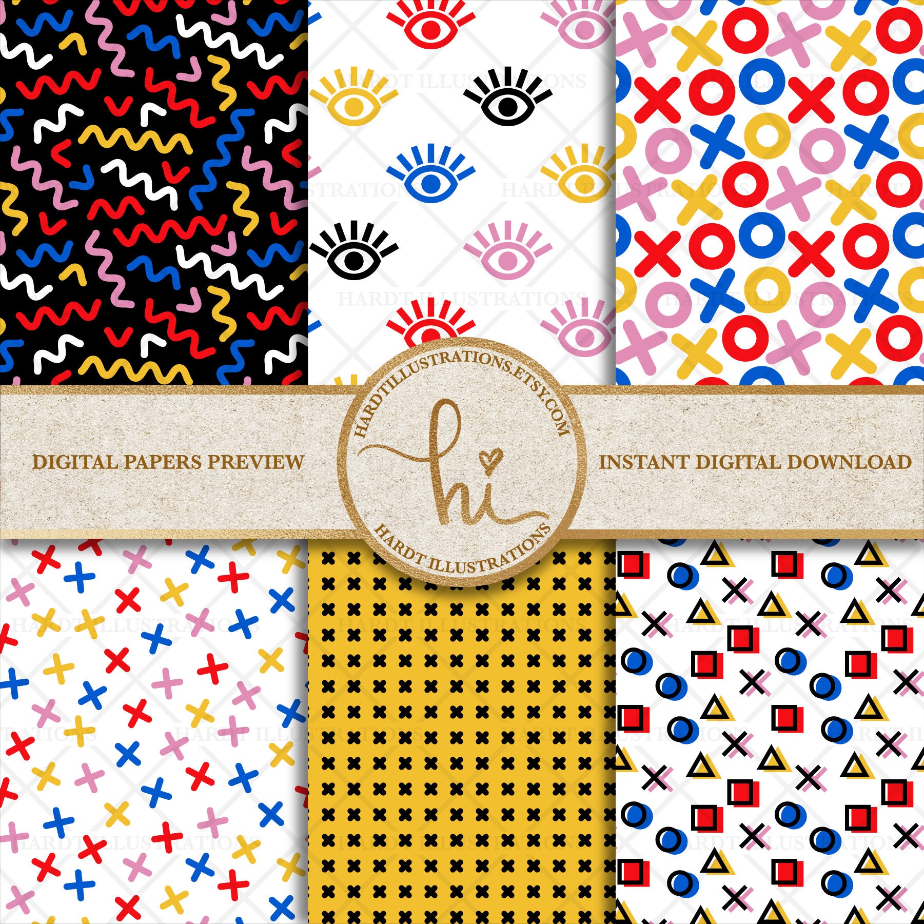 Retro Digital Paper Confetti Sprinkles Nerdy Geeky Paper | Etsy