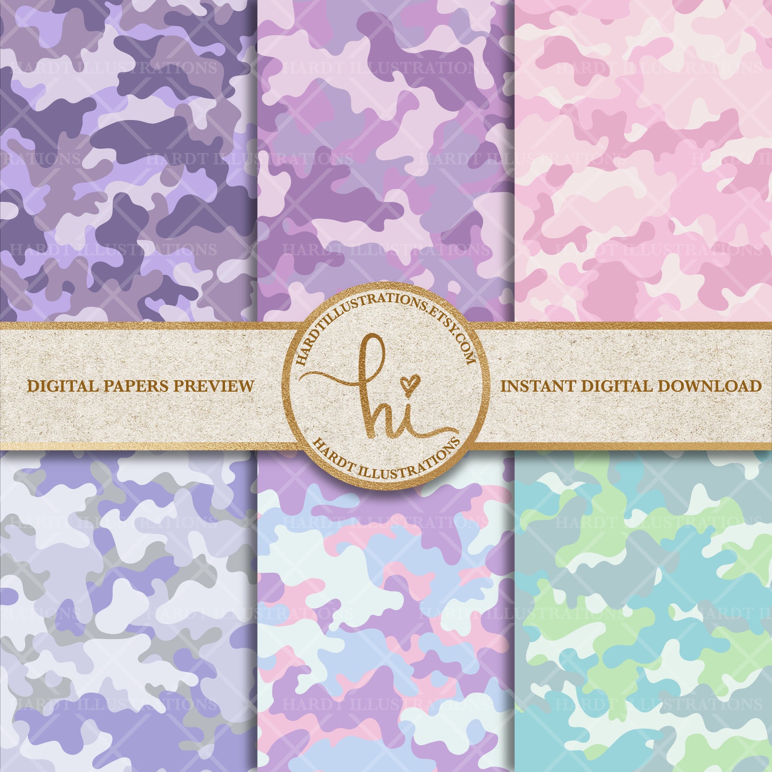 Camouflage Digital Paper Camo Digital Paper Easter Pastel | Etsy