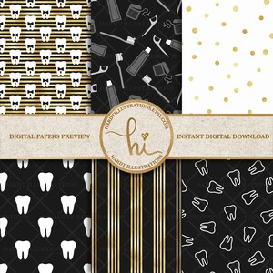 Dental Digital Paper, Teeth Digital Paper, Dental School Graduation ...