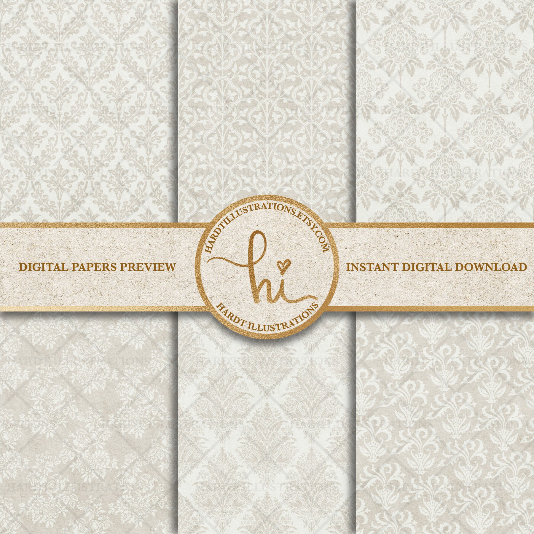 Ivory Damask Background