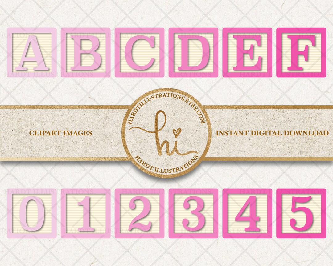 Pink Alphabet Blocks Clipart, Alphabet Clip Art, ABC Letters Clipart ...