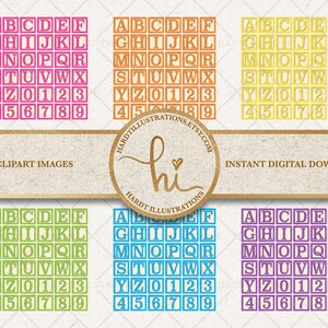 Bright Rainbow Alphabet Blocks Clipart, Alphabet Clip Art, ABC Letters ...