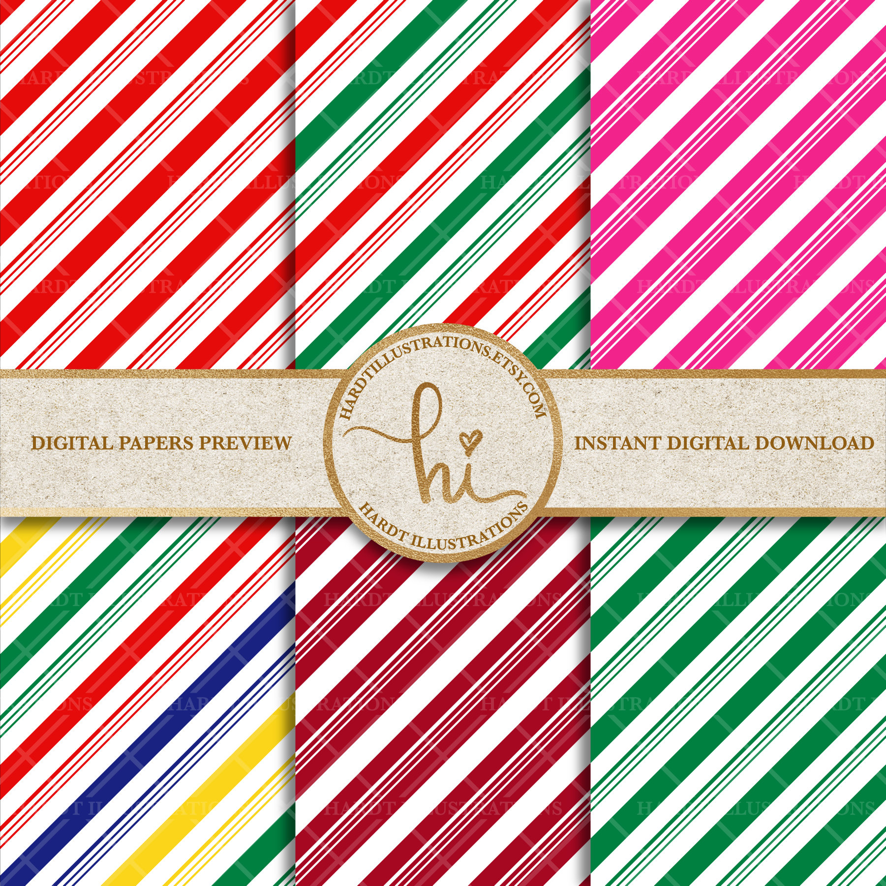 Christmas Stripes Wallpaper