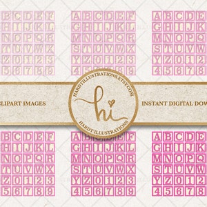 Pink Alphabet Blocks Clipart, Alphabet Clip Art, ABC Letters Clipart ...