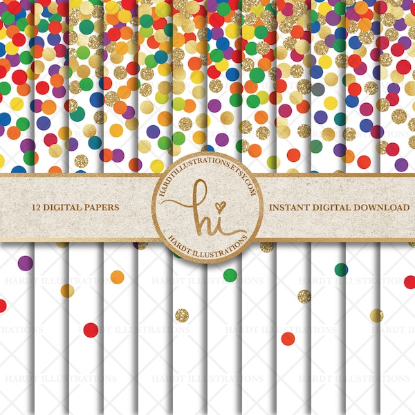 Gold Foil Digital Paper - Etsy