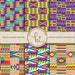 Colorful Kente Digital Paper, African Kente Cloth, Woven Fabric Print ...