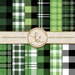 Green Buffalo Plaid Digital Paper Buffalo Check Design Xmas - Etsy