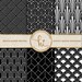 Black & White Art Deco Digital Paper, Geometric Design, Vintage ...