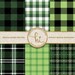 Green Buffalo Plaid Digital Paper Buffalo Check Design Xmas - Etsy