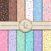 Thin Sprinkles Digital Paper, Rainbow Confetti, Pastel Donut Sprinkles ...