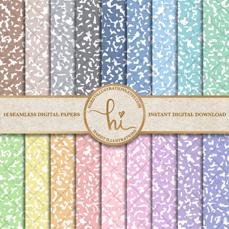 Pastel Composition Notebook Digital Paper Composition Book - Etsy Australia