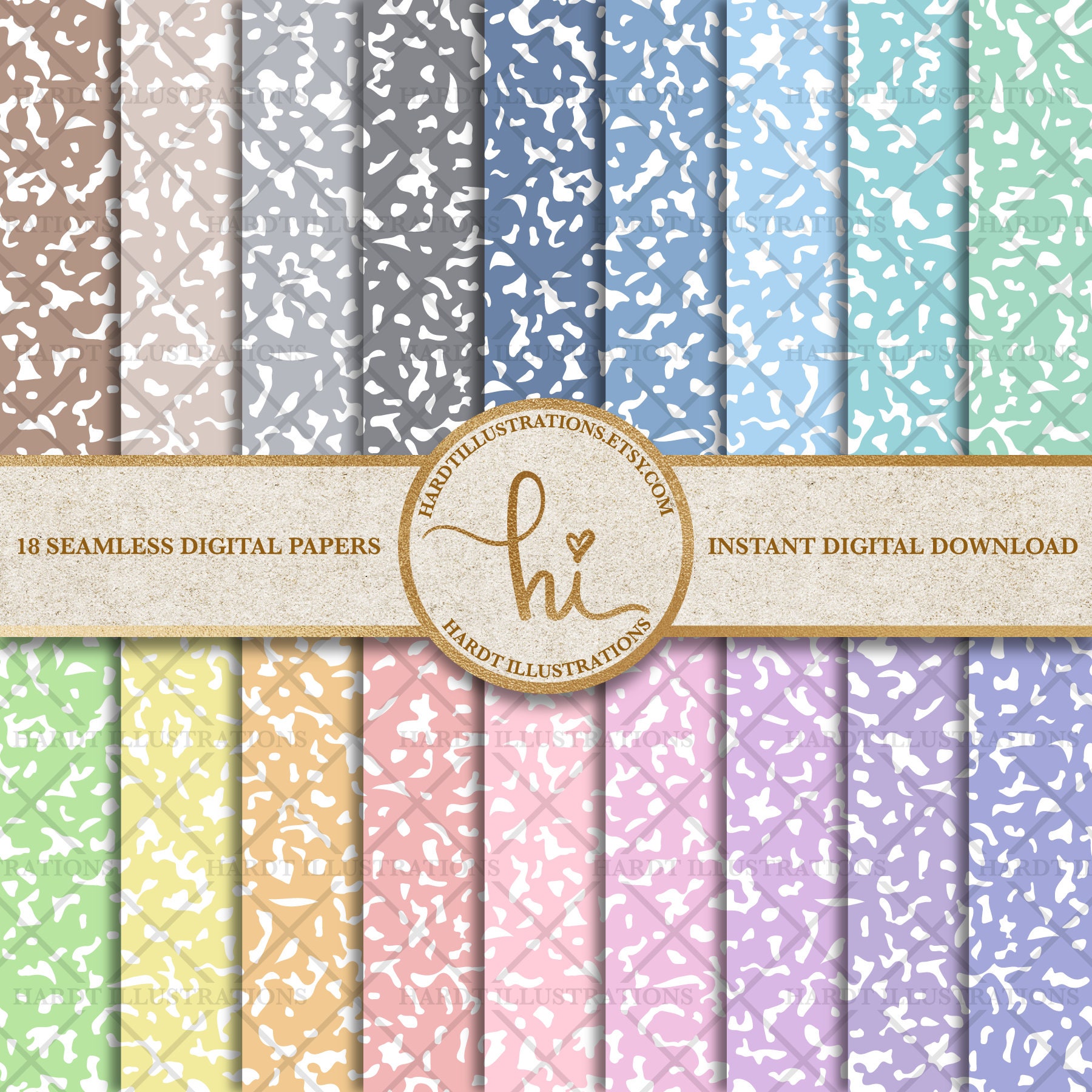 Pastel Composition Notebook Digital Paper Composition Book | Etsy