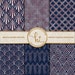 Navy & Rose Gold Foil Art Deco Digital Paper, Geometric Design, Vintage ...