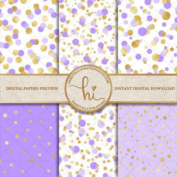 Craft Supplies & Tools confetti gold foil backgrounds printable ...