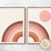 Mid Century Modern Rainbow Art Prints, Set of 2 PRINTABLE Wall Art ...