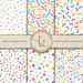 Bright Rainbow Confetti Digital Paper, Confetti Background, Birthday ...