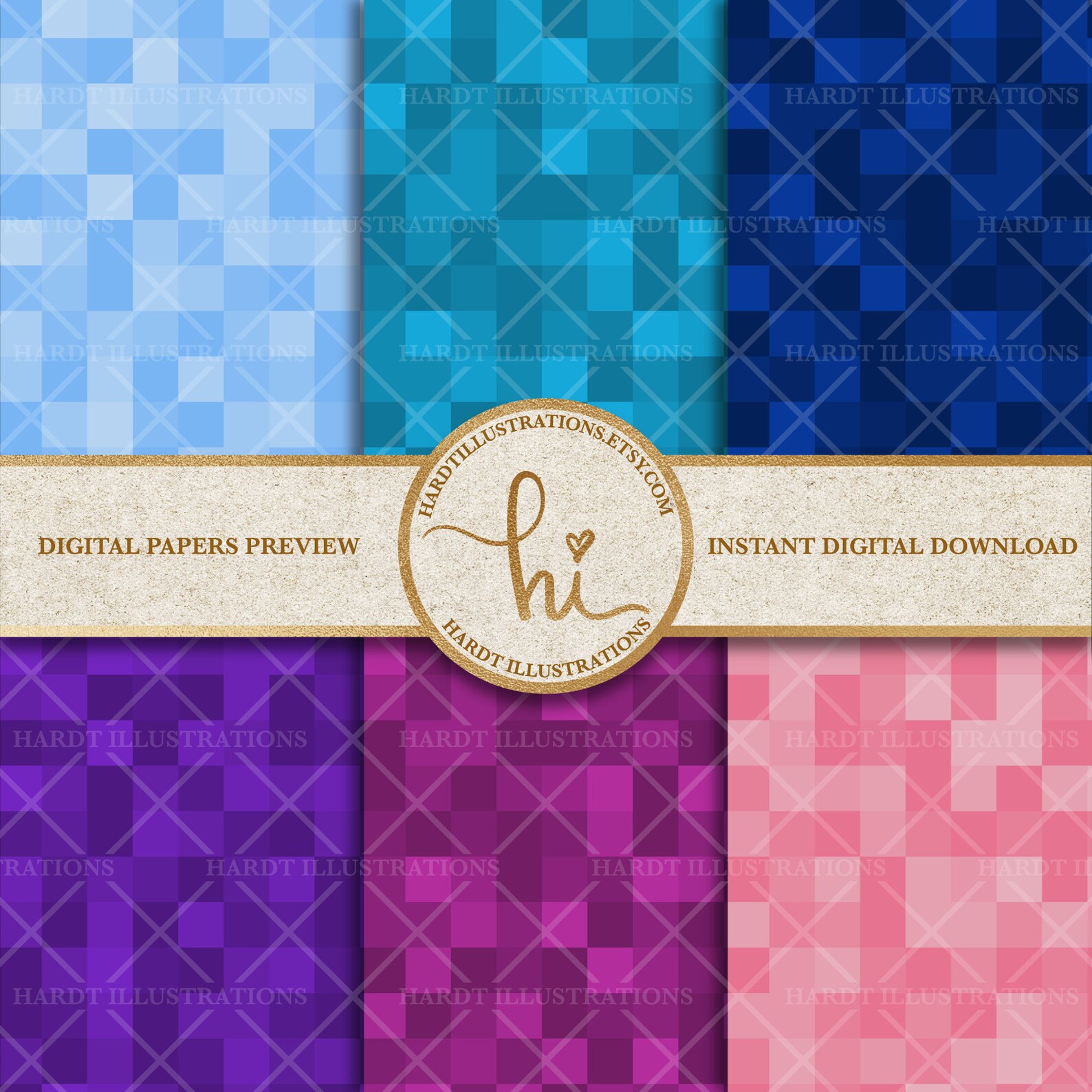 Pixels Digital Paper Big Retro Pixels Pixel Craft Paper | Etsy