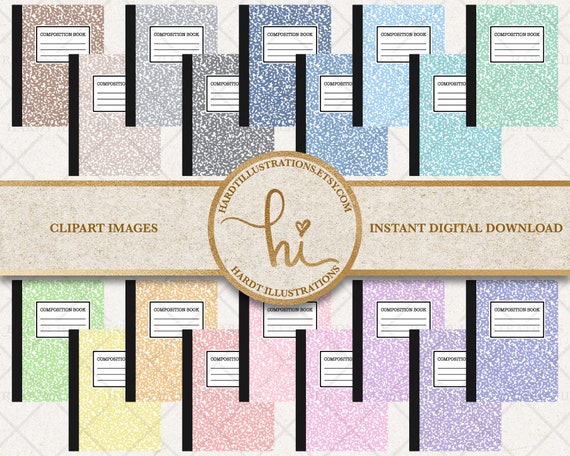 Composition Notebook Cover Clipart