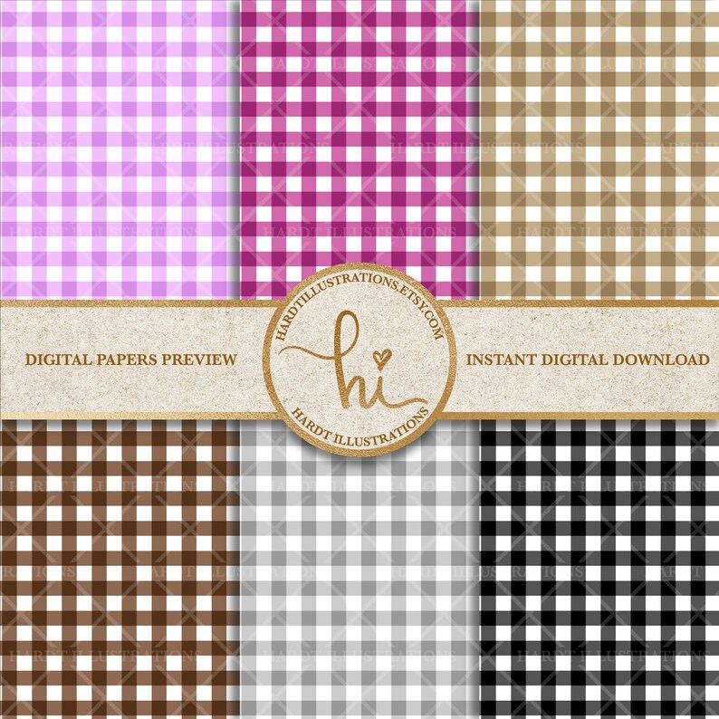 Gingham Digital Paper Rainbow Gingham Fabric Design Small - Etsy
