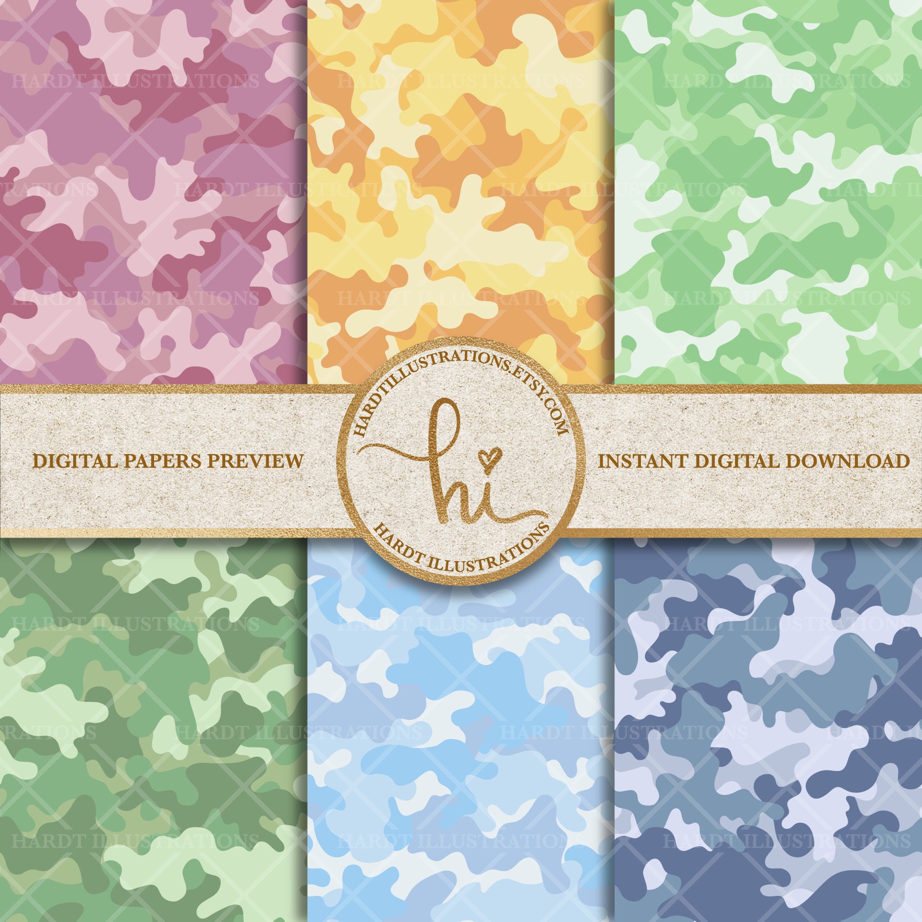 Camouflage Digital Paper Camo Digital Paper Easter Pastel | Etsy