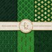 Green & Gold Foil Heraldic Digital Paper, Emerald Medieval Background ...