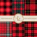 Modern Tartan Digital Paper, Red Plaid Check Pattern, Scottish Clan ...