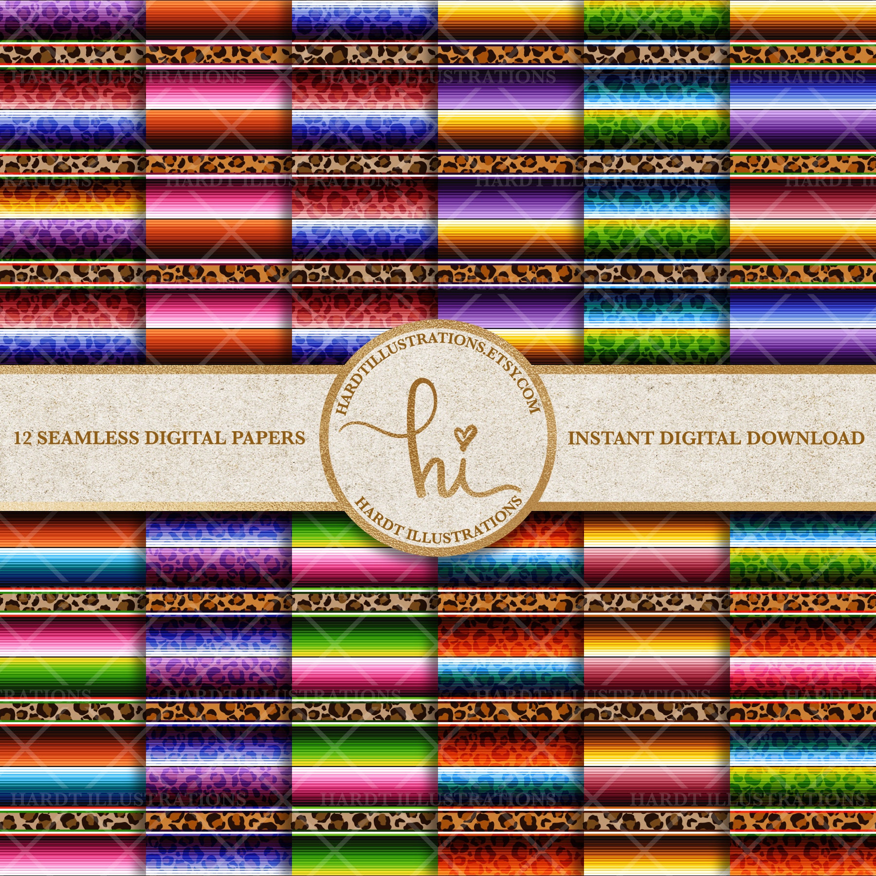Leopard Serape Digital Paper Mexican Blanket Woven Fabric - Etsy