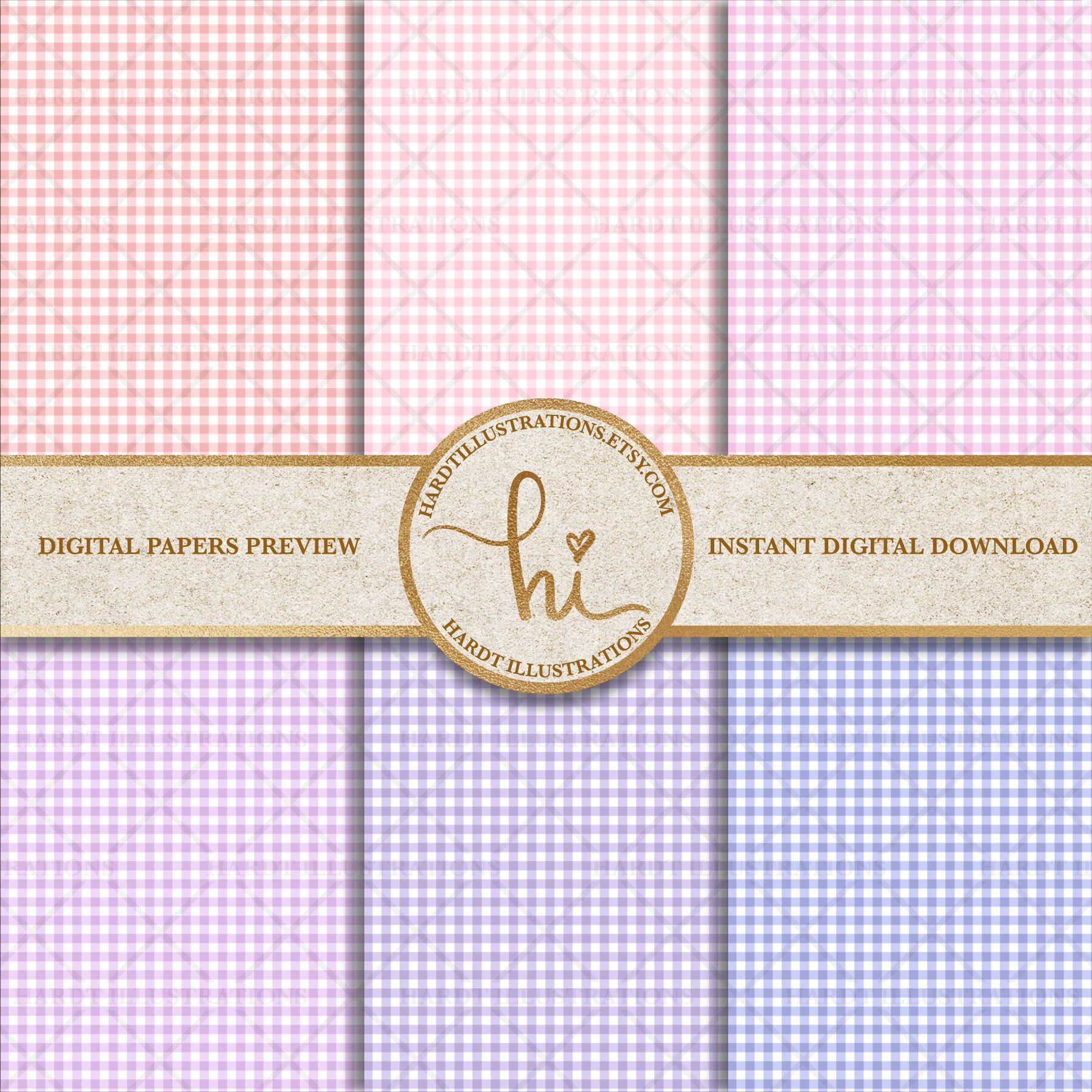 Pastel Gingham Digital Paper Rainbow Gingham Fabric Design - Etsy