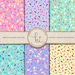Thick Sprinkles Digital Paper, Rainbow Confetti, Pastel Donut Sprinkles ...