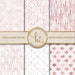 White & Rose Gold Foil Art Deco Digital Paper Geometric - Etsy
