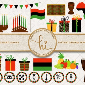 Kwanzaa Clipart, African Clipart, Cute Holiday Clipart, African ...