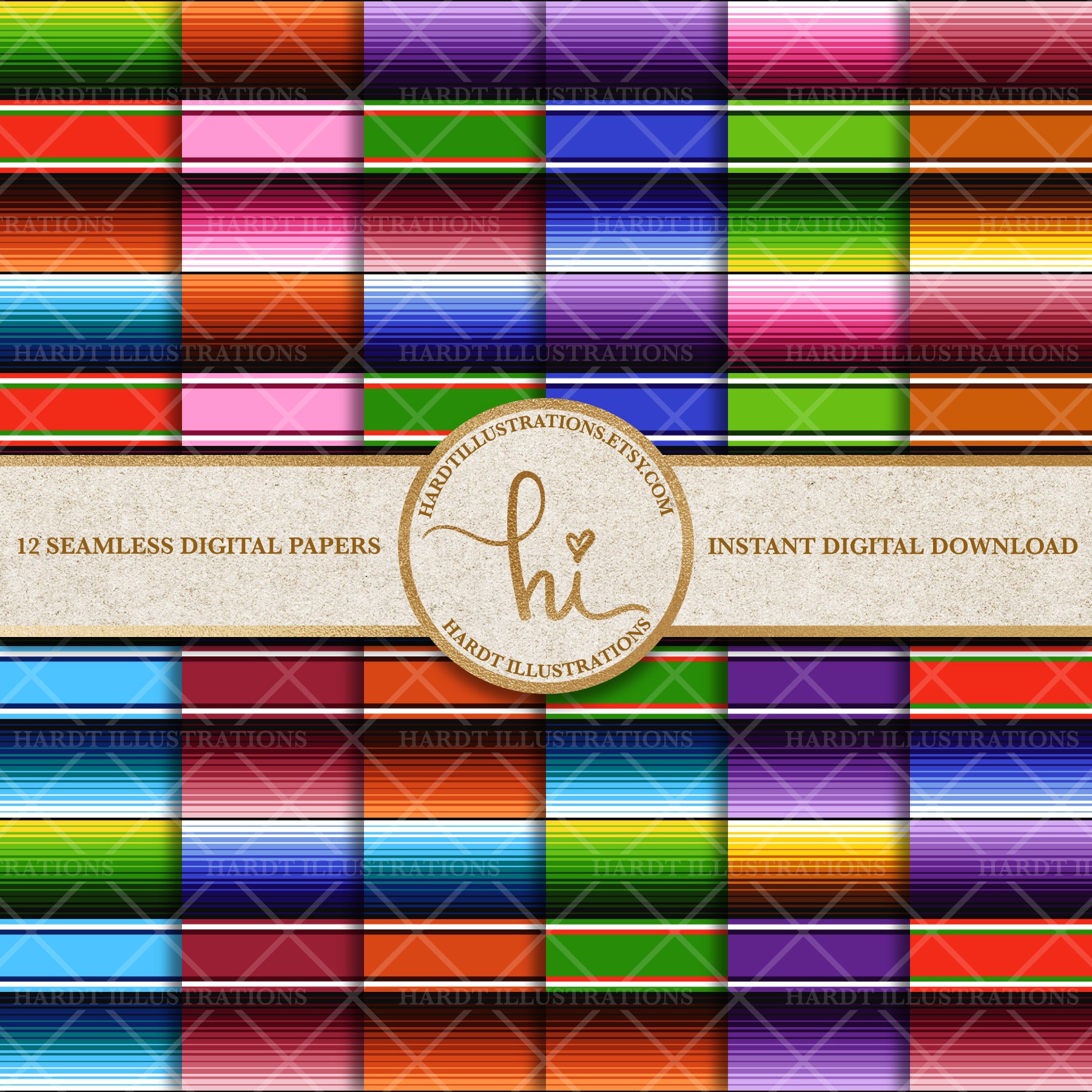 Serape Digital Paper Mexican Blanket Woven Fabric Print | Etsy