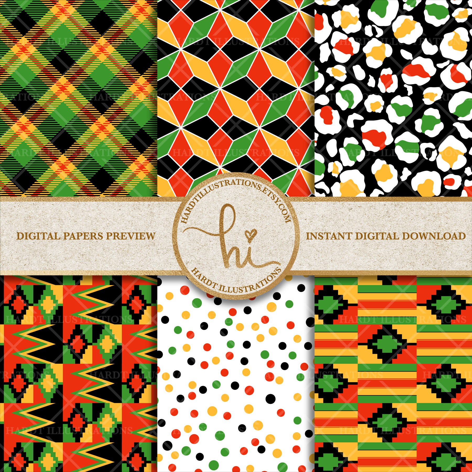 Kwanzaa Digital Paper Printable African Kente Cloth Kwanzaa - Etsy