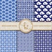 Blue & White China Digital Paper China Blue Geometric Asian - Etsy