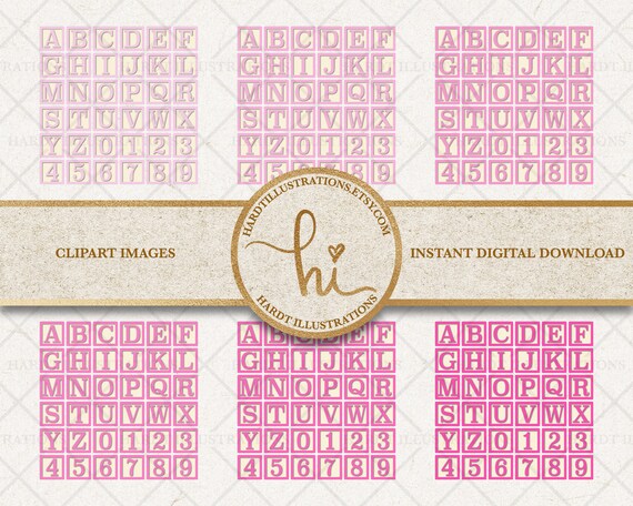 Pink Abc Blocks Clipart
