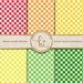 Diagonal Gingham Digital Paper, Rainbow Gingham Fabric Design, Small ...