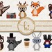 Hipster Woodland Animals Clipart Hipster Woodland Animals - Etsy