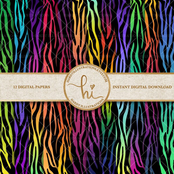 Zebra Digital Paper - Etsy