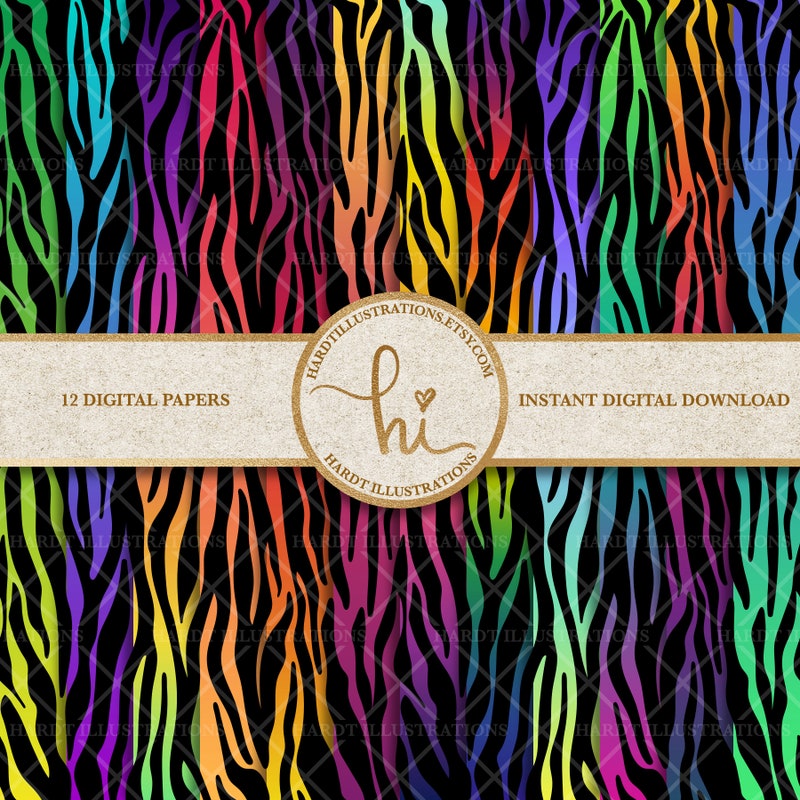 Zebra Digital Paper - Etsy