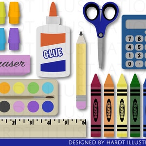 School Digital Stamp Pack Back to School Clipart / School | Etsy