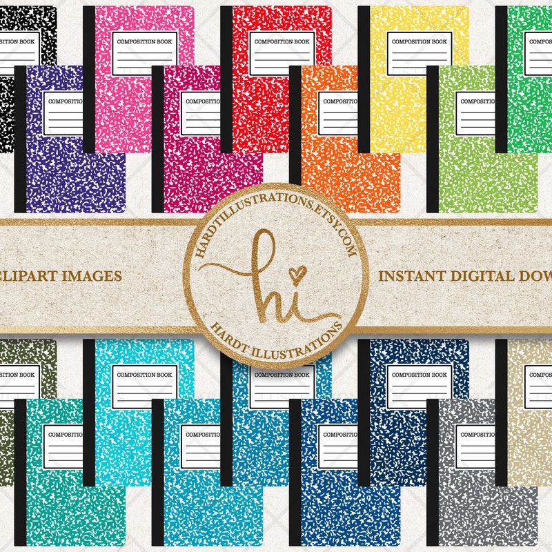 Composition Notebook Clipart - Etsy