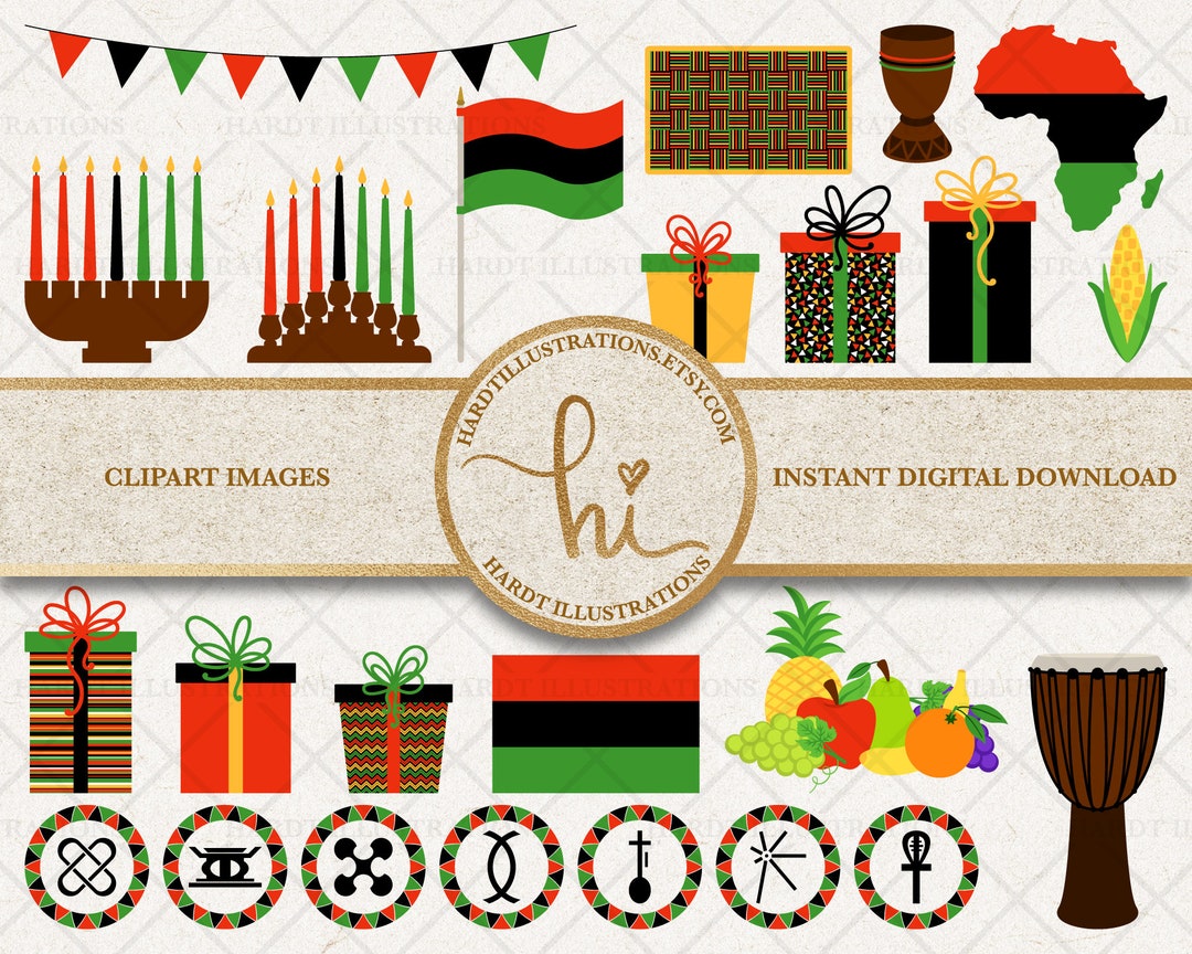 Kwanzaa Clipart, African Clipart, Cute Holiday Clipart, African ...