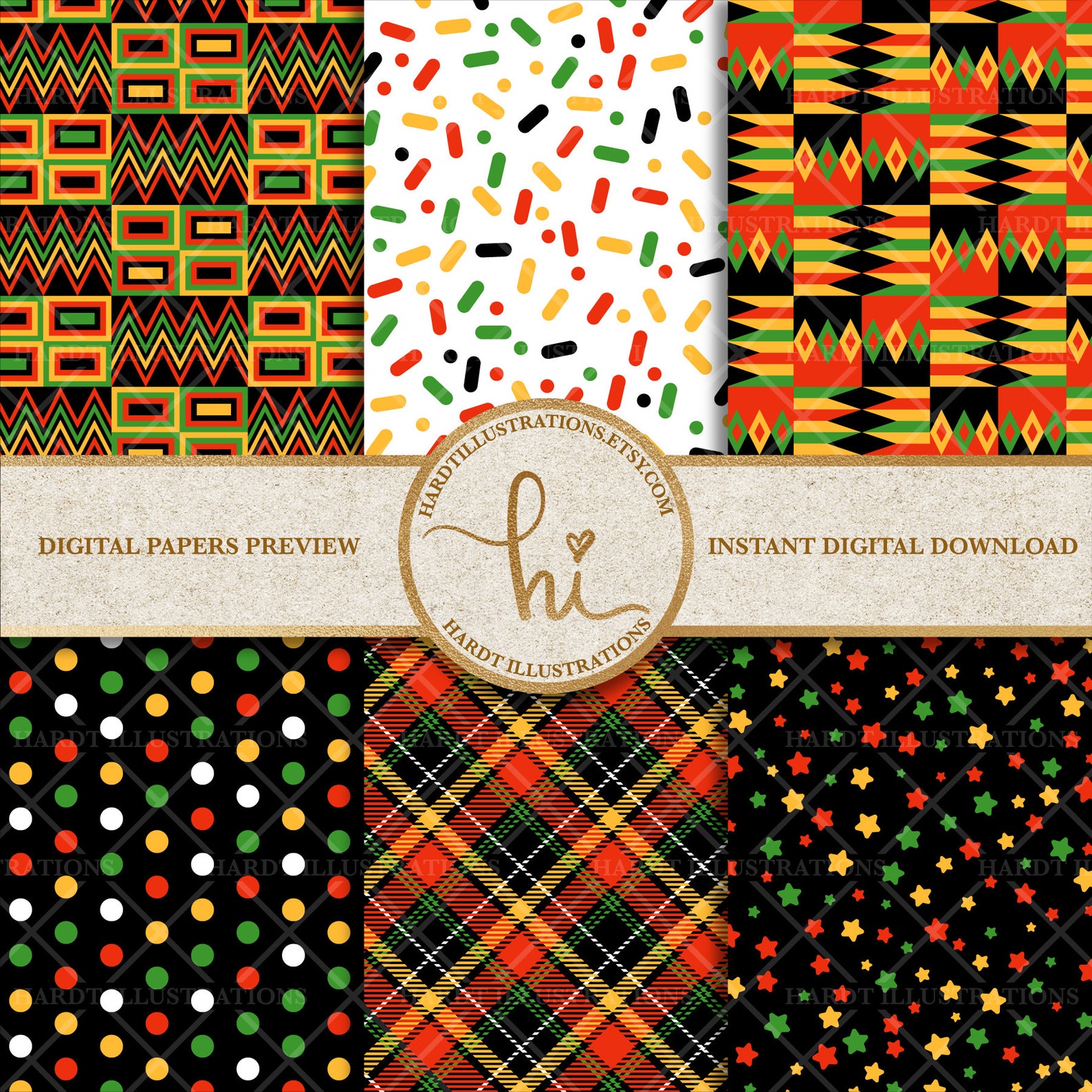 Kwanzaa Digital Paper Printable African Kente Cloth Kwanzaa - Etsy