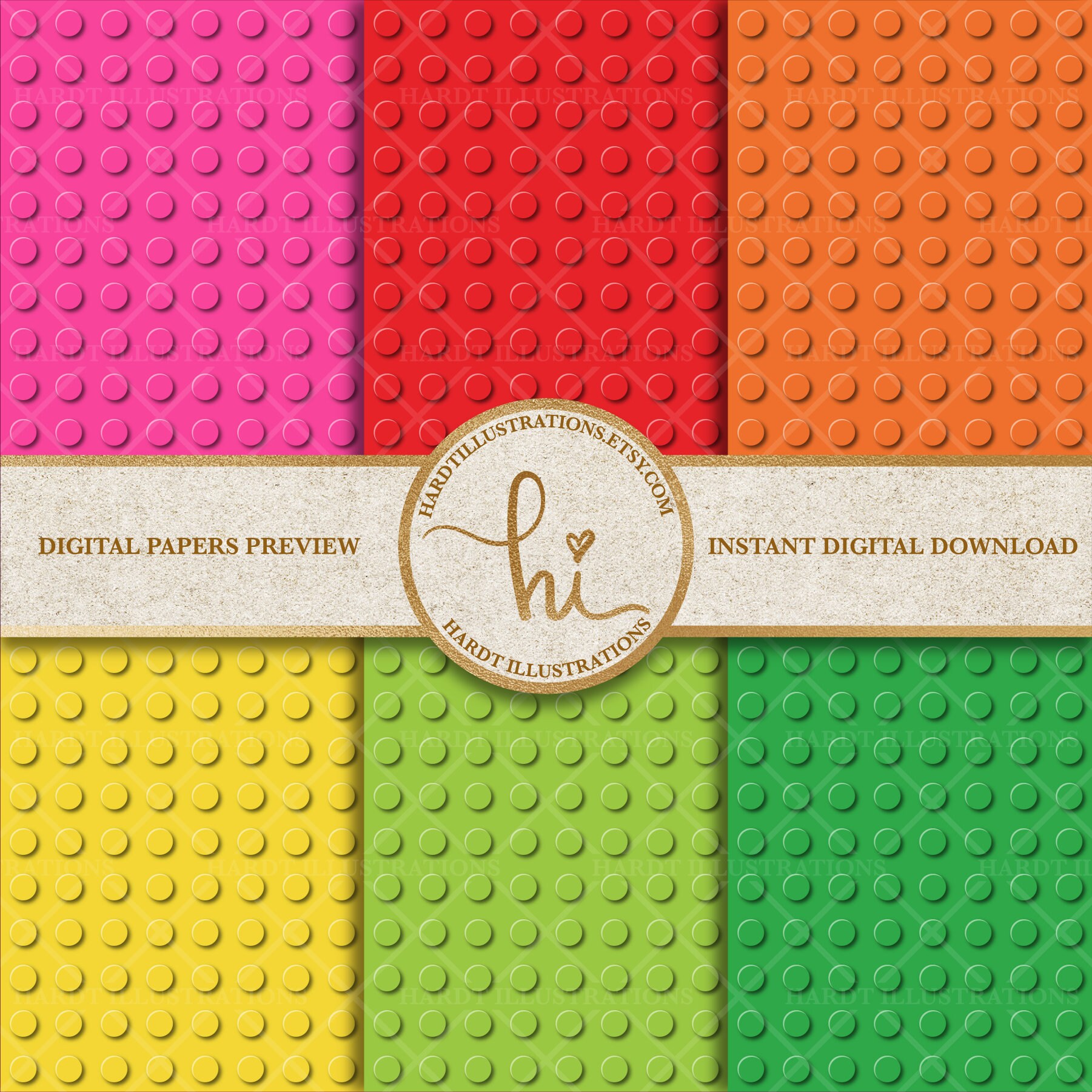 Building Blocks Digital Paper Toy Bricks Digital Paper | Etsy España