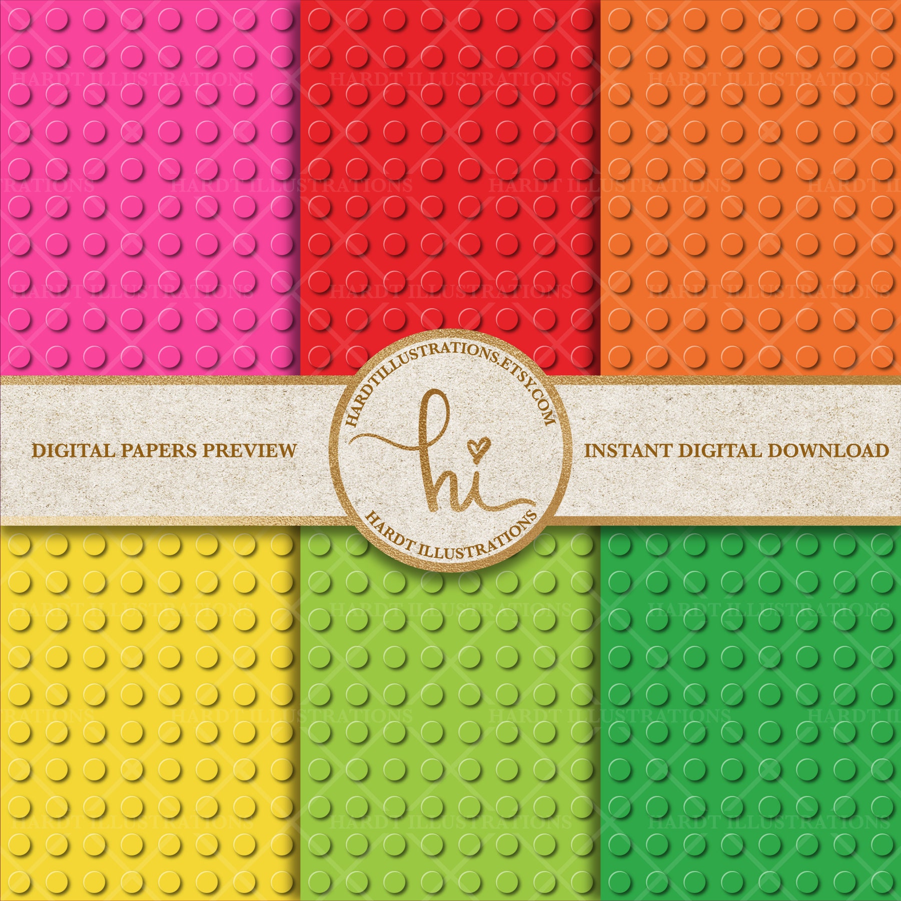 Building Blocks Digital Paper Toy Bricks Digital Paper | Etsy España