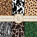 Animal Print Digital Paper Safari Digital Paper Zoo Animals - Etsy