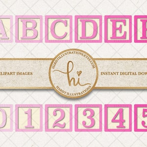 Pink Alphabet Blocks Clipart, Alphabet Clip Art, ABC Letters Clipart ...