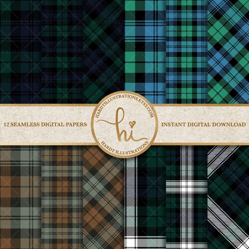 Scottish Tartan Digital Paper Seamless Tartan Patterns - Etsy